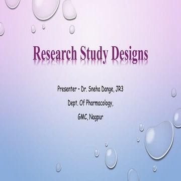 Research study designs1 | PPTX