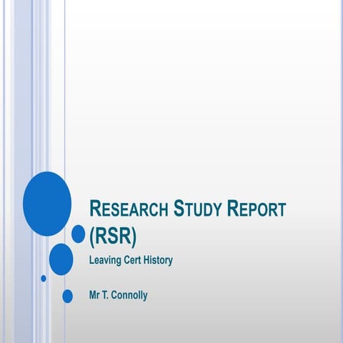 Research study report (RSR) History | PPTX