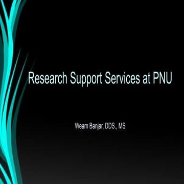 Research support services at pnu | PDF