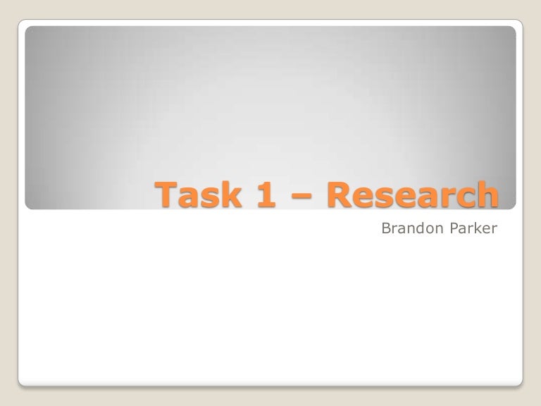 Research - Task 1