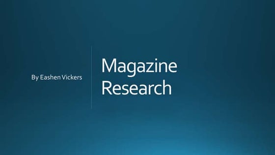Magazine conclusion | PPT