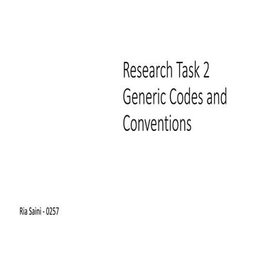 Generic codes and conventions of a magazine | PPT