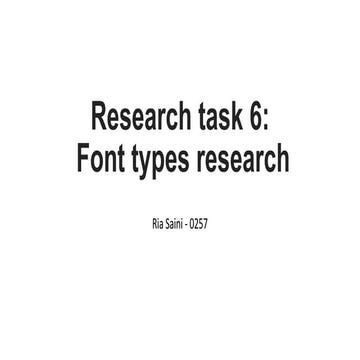 Font types research | PPT