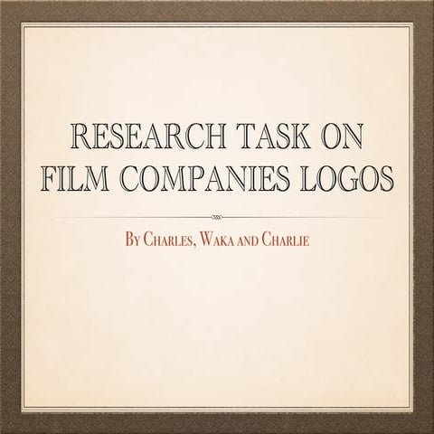 Movie Film Logo Analysis Media AS Levels | PDF