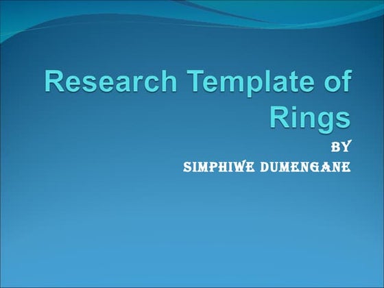 Research template of rings | PPT