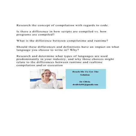 Research the concept of compilation with regards to code.I.docx