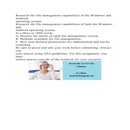 Research the file management capabilities of the Windows and Android.docx
