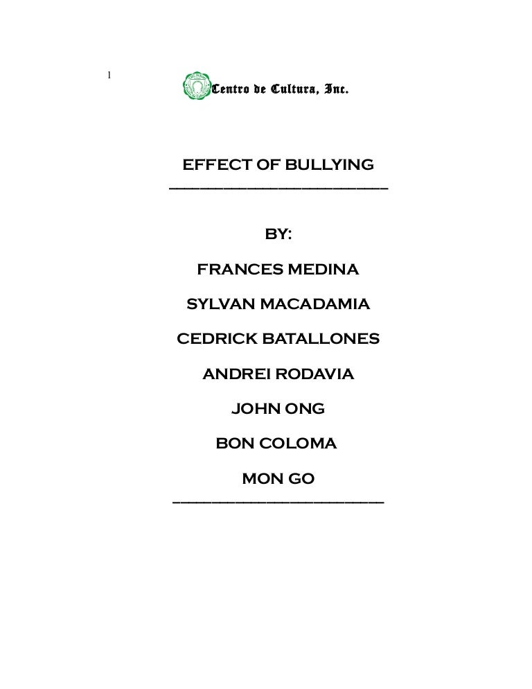 Research Thesis effects Of Bullying research-thesis-effects-of-bullying