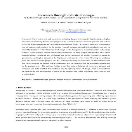 Wk 5 research in industrial design | PDF