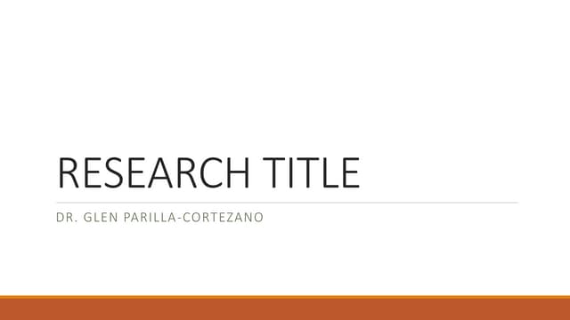 Writing A Research Title | PPTX