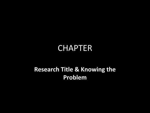 Selection of research problem | PPTX
