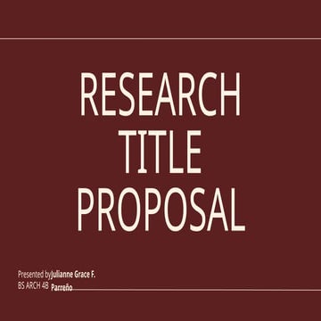 Crafting Impactful Research Titles: A Guide to Precision and Purpose | PPTX