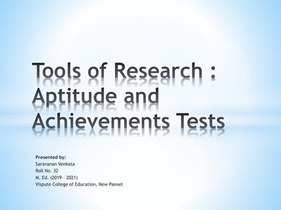 Aptitude (Test) and their Nature and Characteristics | PPTX ...