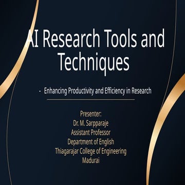 Proven AI Research Tools and Techniques .ppt