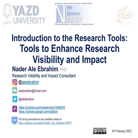 Introduction to the Research Tools: Tools to Enhance Research ...