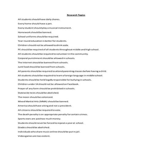 Debate topics | PPTX