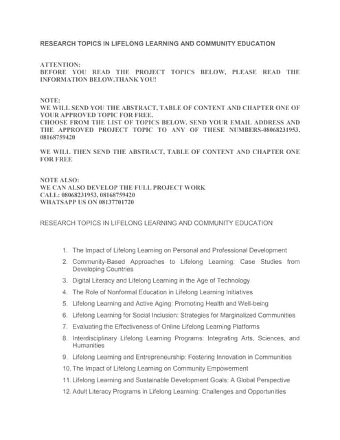 Library science project topics and materials | DOCX