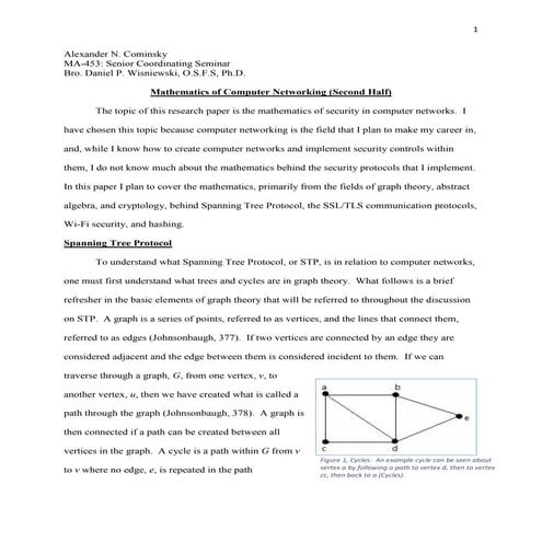 Mathematics Research Paper - Mathematics of Computer Networking - Final ...
