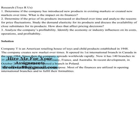 Research (Toys R Us)1. Determine if the company has introduced new.pdf