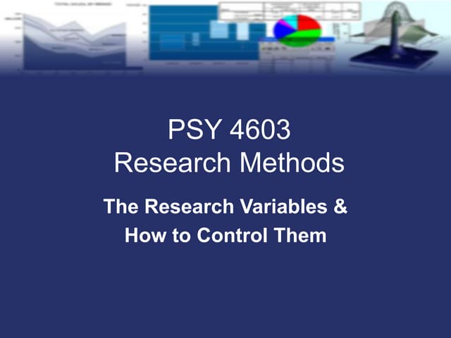 Variables in research | PPTX