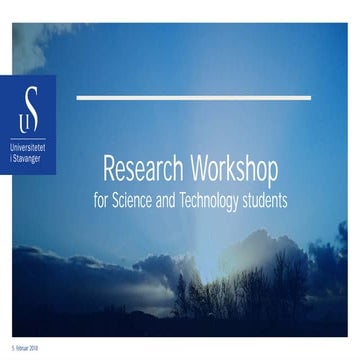 Research workshop | PDF