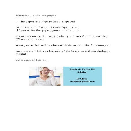 Research, write the paper. The paper is a 4-page double-spaced.docx