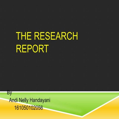 The reseacrh report | PPT