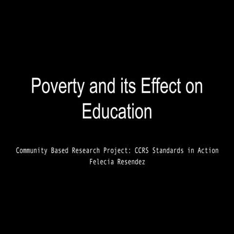 Poverty and Schools | PPTX