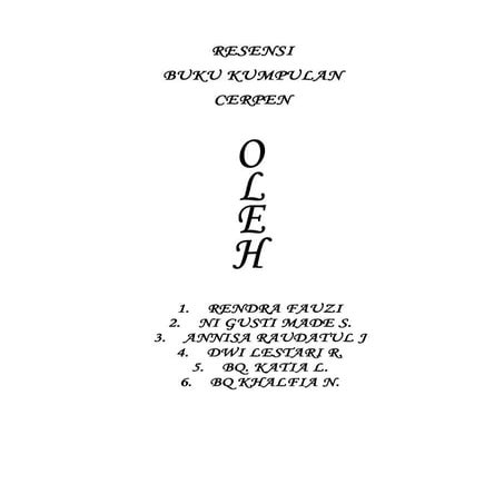 Resensi cerpen filosopi kopi | DOCX