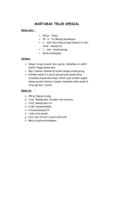 Full resepi standard (american service) | PDF