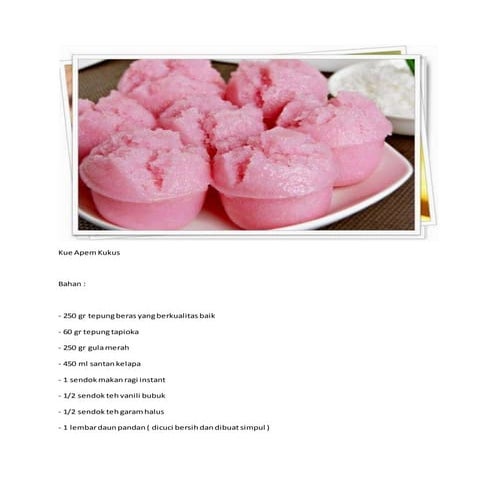 Resep kue apem kukus | PDF