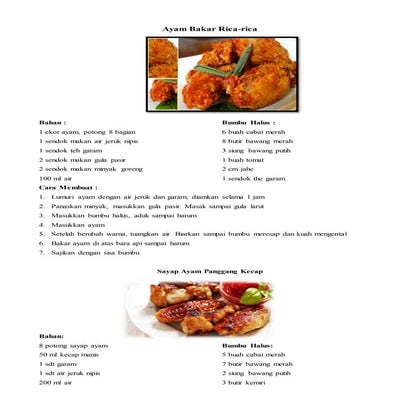 Resep Masakan | PDF