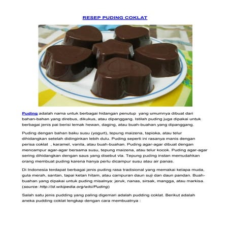 Resep Puding Coklat | PDF