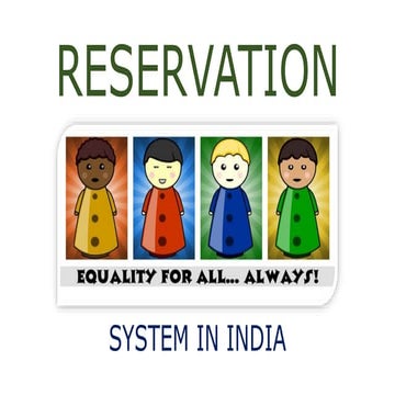 Reservation System In INDIA | PPTX