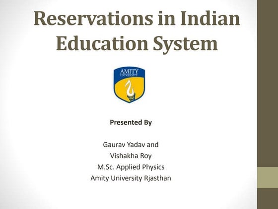 Reservation In India PPT | PPT