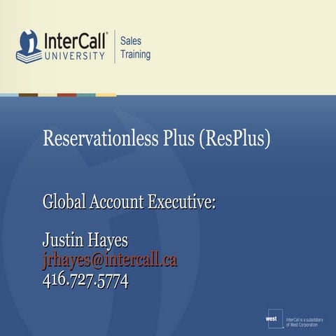 Reservationless plus overview | PPT | Web Conferencing | Computer ...