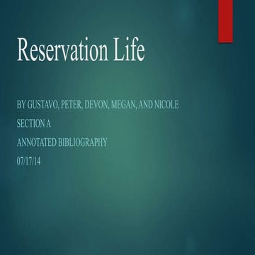 Reservation life | PPT
