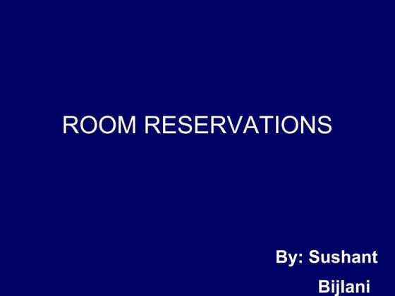 Room Allocation In Hospitality Industry And Catering Management | PPT