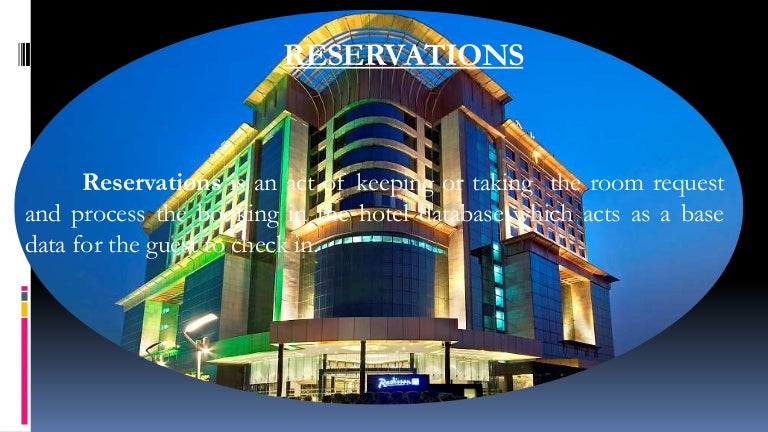Reservations Process in Hotel