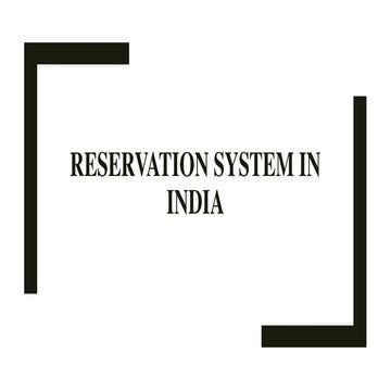 Reservation systems in India | PDF | Hinduism | Religion & Spirituality