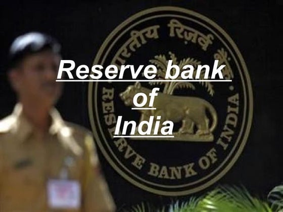 RESERVE BANK OF INDIA | PPTX
