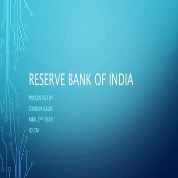 Reserve bank of india | PPTX