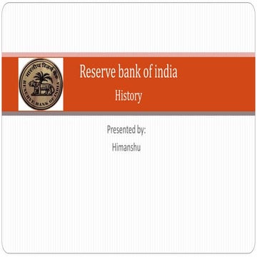 Reserve bank of india | PPTX