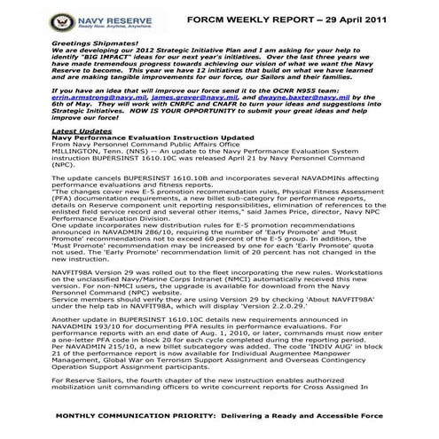 Sea Warrior Program (PEO-EIS PMW 240) command brief | PPT