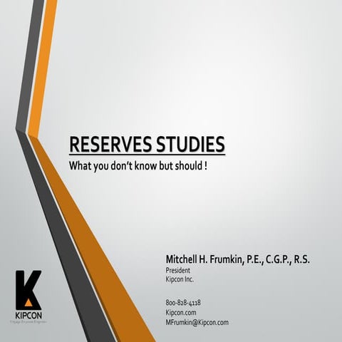 Reserve Study HOA | PPTX