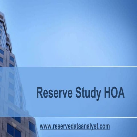 Reserve Study HOA | PPTX