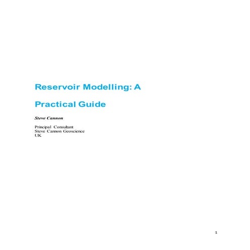 Reservoir modelling | DOCX