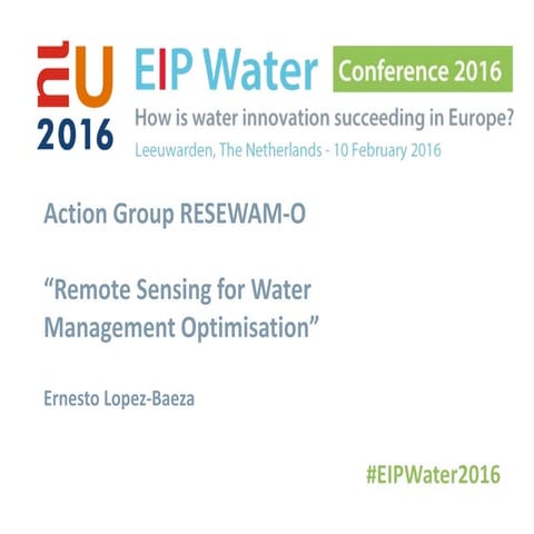 Remote Sensing for Water Management Optimisation | PPT