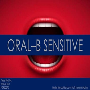 Reshal pgp30270 oral b sensitive | PPT