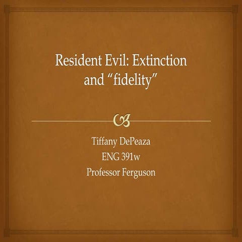 Resident evil presentation | PPTX